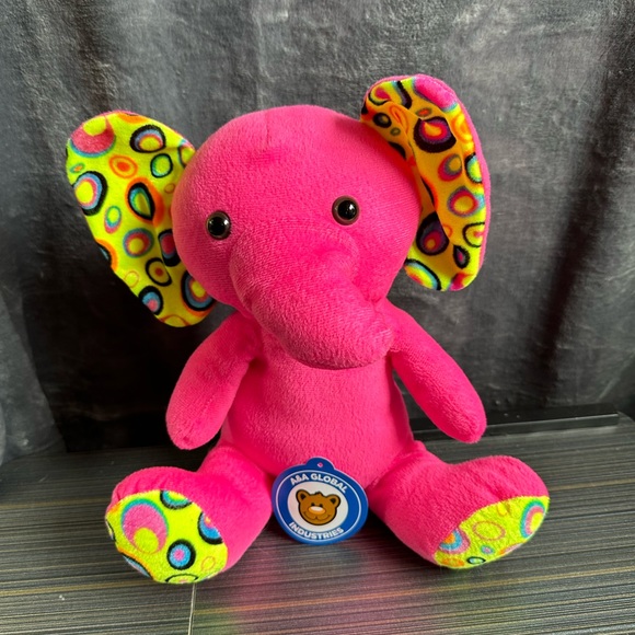 Toys | Elephant Plush 9 From Aa Global Psychedelic Stuffed Animal With ...